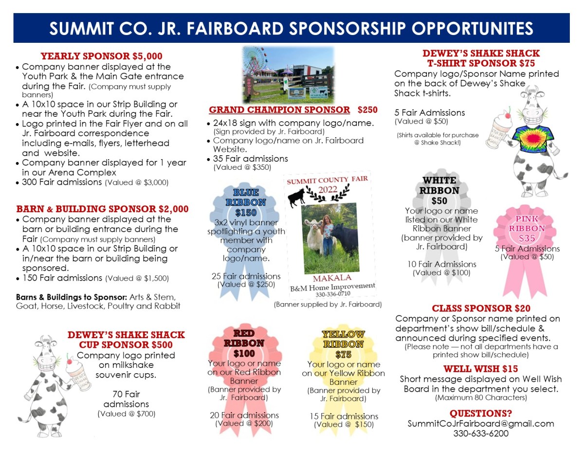 JR. FAIR PREMIUM BOOK – SUMMIT COUNTY FAIRGROUDS